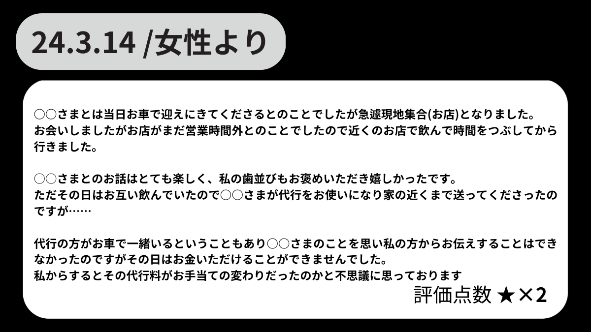 PATOLO：デートフィードバック2 | パパ活アプリ PATOLO